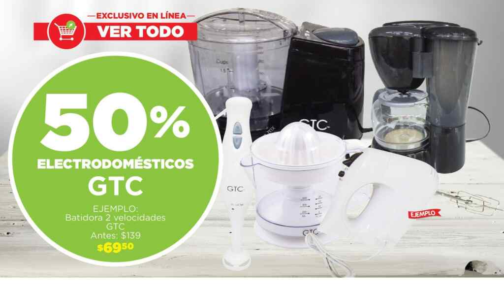 Electrodomésticos GTC (batidoras, cafeteras, exprimidores) a $69.50 en ...