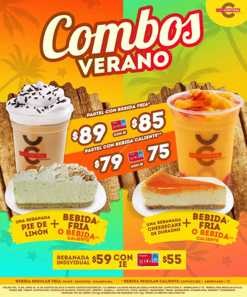 Combos de Verano Cinemex 2015: pastel + bebida desde $75