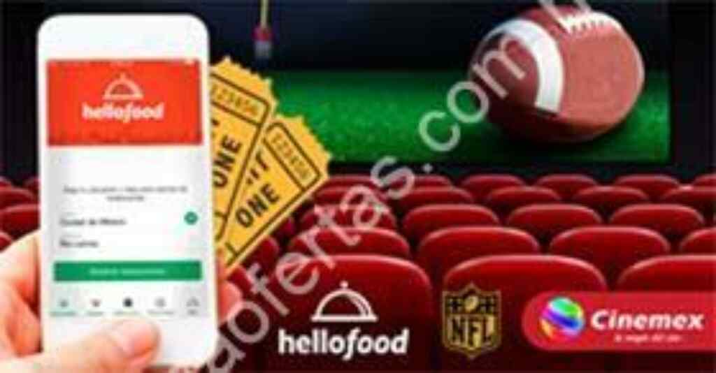 Cupón Hellofood Cinemex: 2 entradas gratis para partidos de la NFL