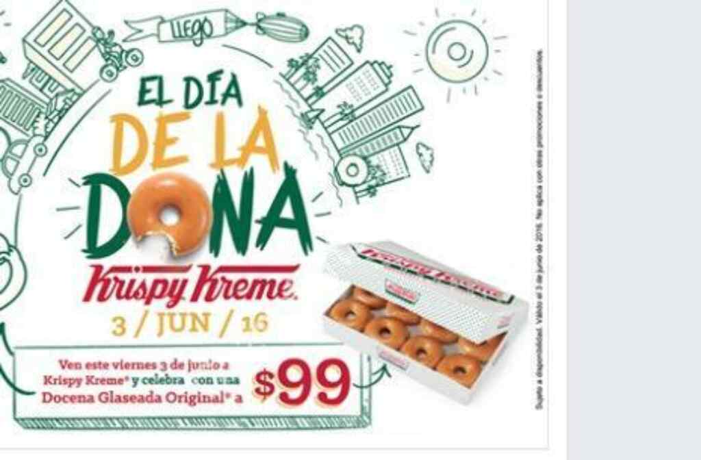 Día de la dona gratis Krispy Kreme 3 de junio: Dona GRATIS y docenas a $99 pesos este viernes