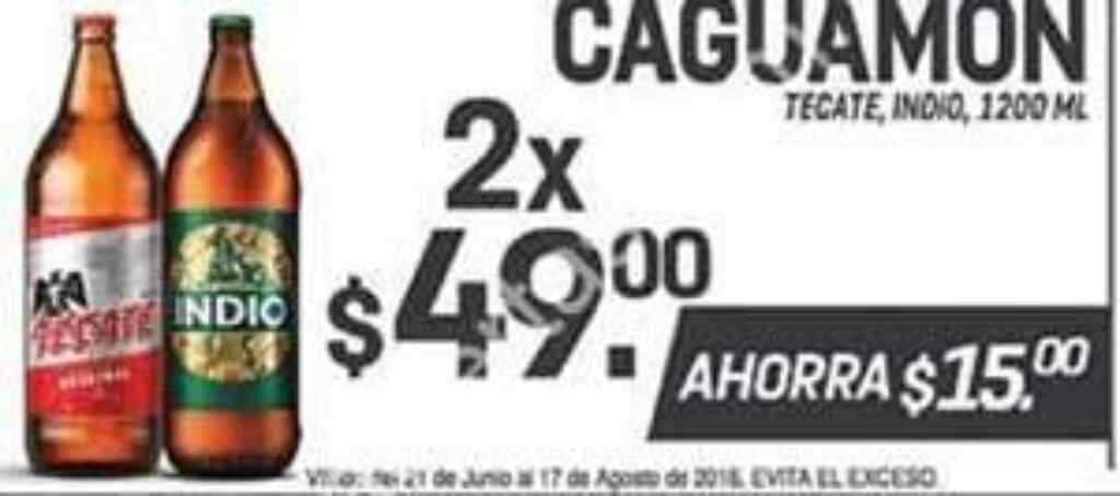 En 7-Eleven 2 caguamones Indio y/o Tecate a $49