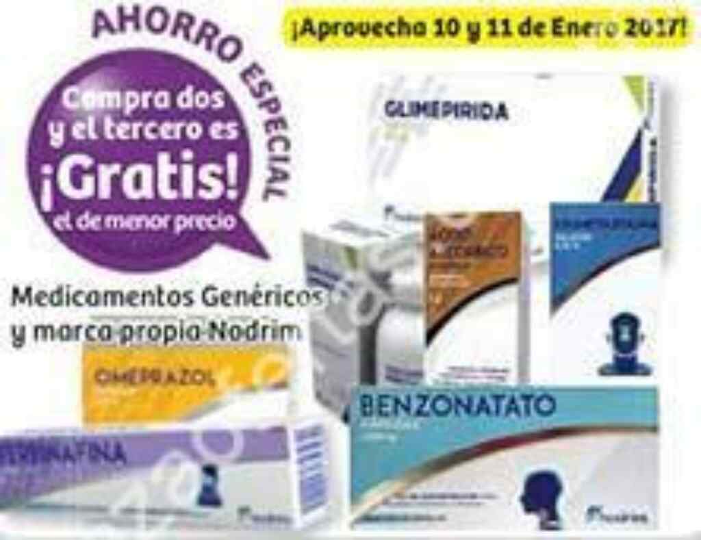 En Soriana 3x2 en medicamentos genéricos Nodrim