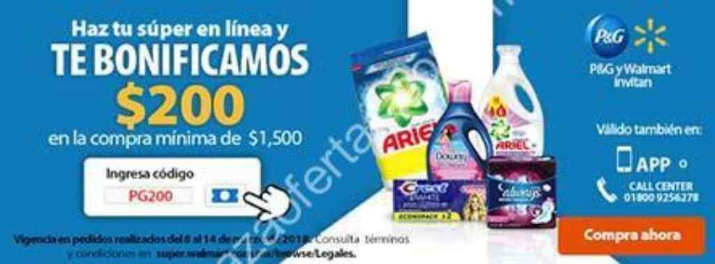 Código Walmart de $200 de bonificación en compras de $1,500 o más