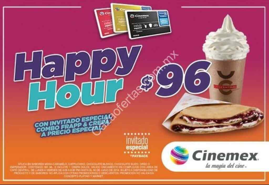 Promociones Cinemex Junio 2019 con tarjeta Invitado Especial Payback