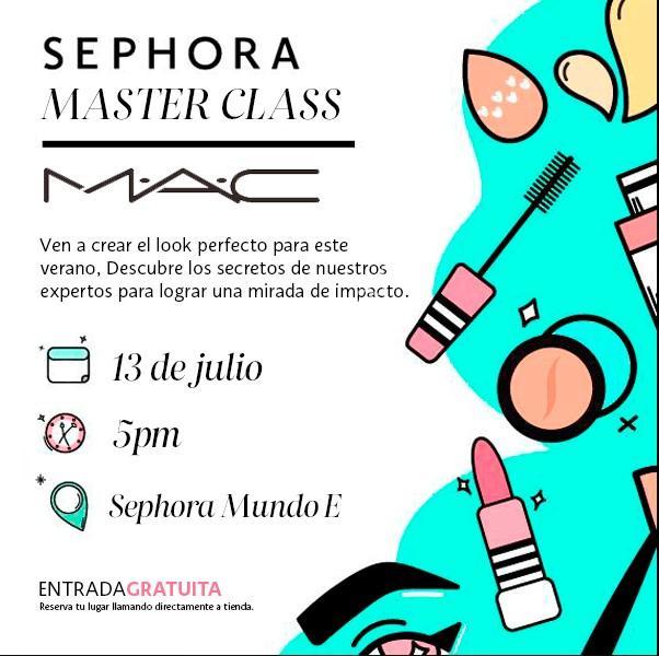 En Sephora Master Classes de maquillaje gratuitas julio 2019