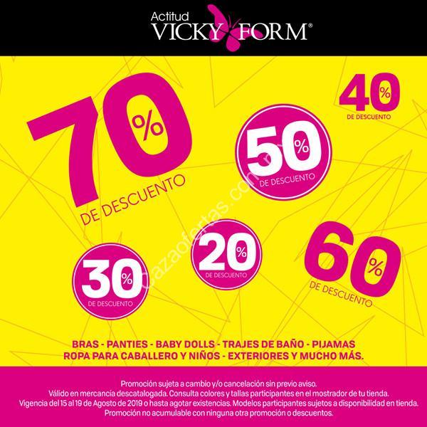 En tiendas Vicky Form hasta 70% de descuento del 15 al 19 de agosto