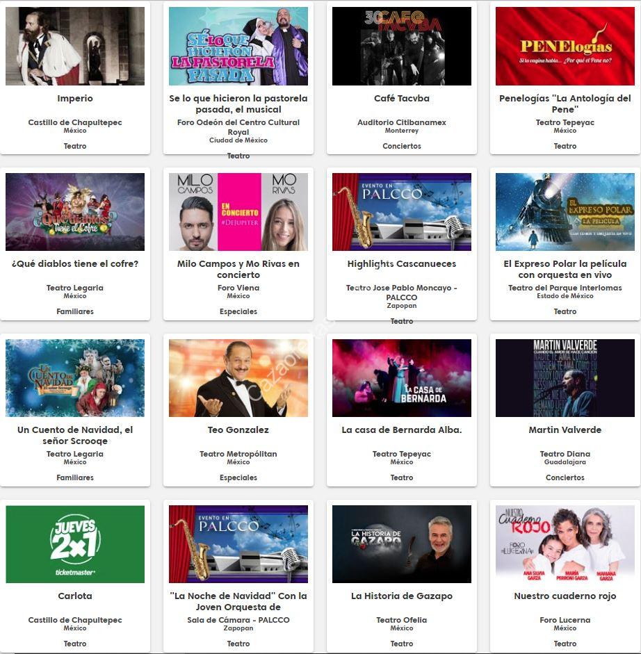 Ofertas Ticketmaster Jueves 2×1 en conciertos y eventos seleccionados