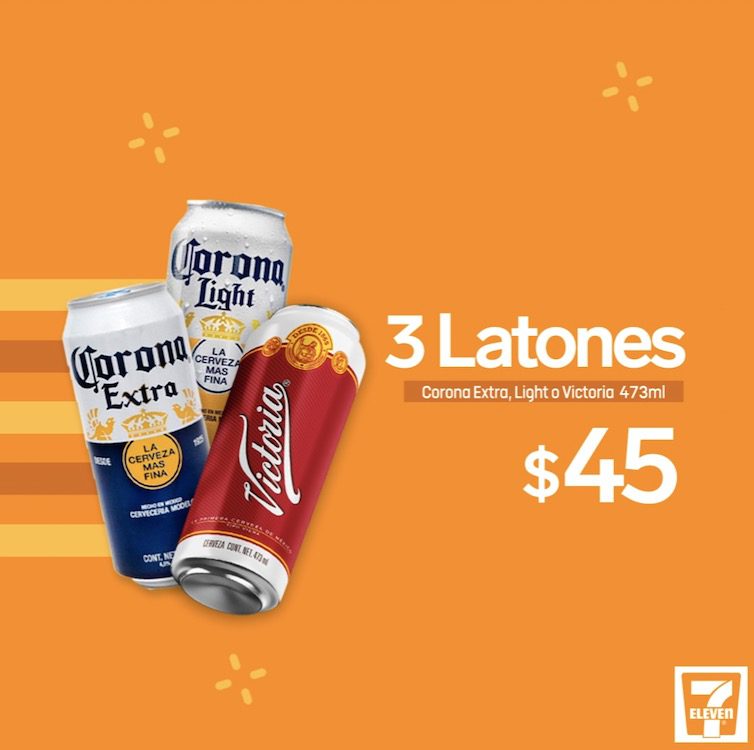 En 7-Eleven promociones de cervezas Corona, Victoria, Tecate, Indio y más