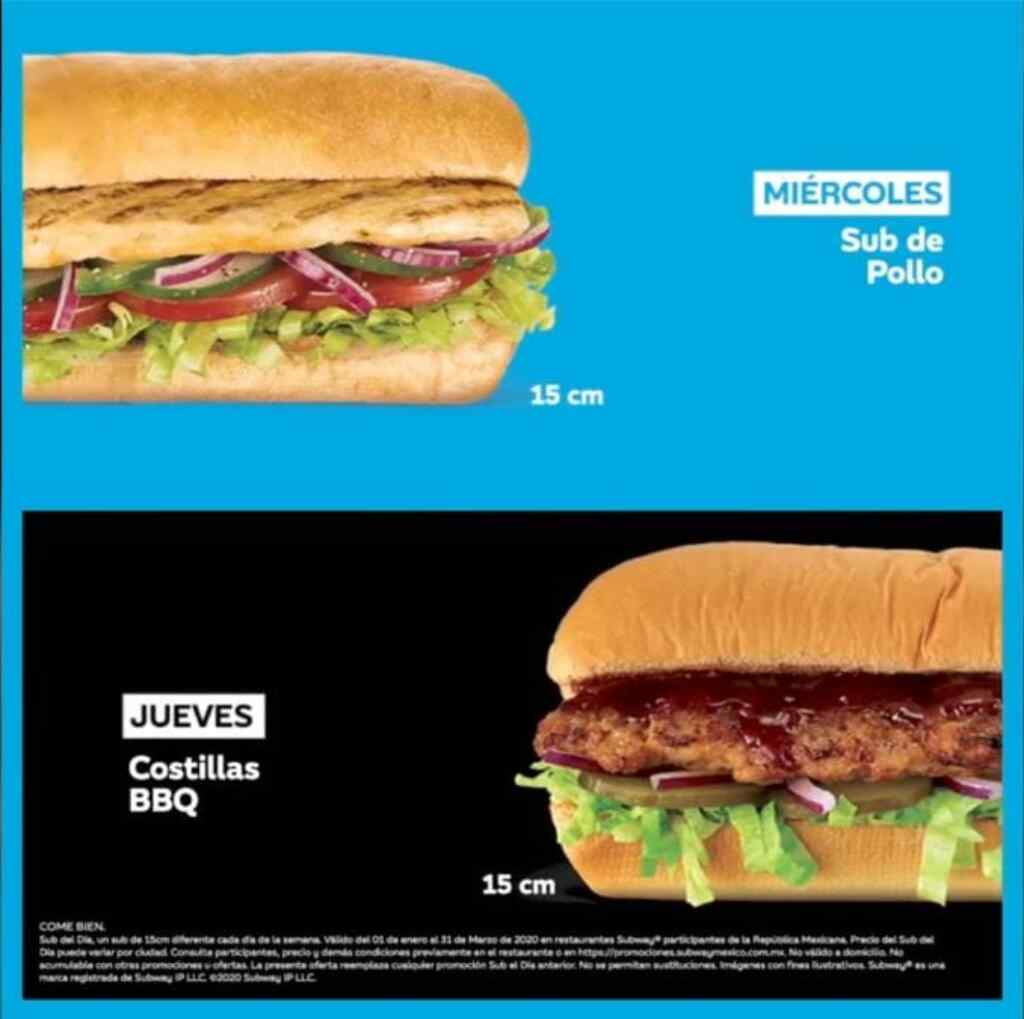 Promoción Subway Sub del Día 2020: Subs a precio especial de lunes a ...