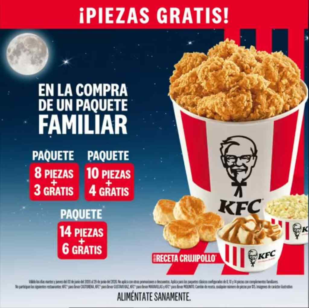 Chicken Nights KFC: Piezas de pollo GRATIS los martes y jueves de 6:00 ...