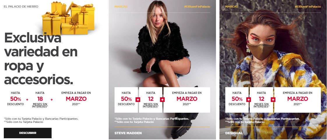 Palacio de Hierro Buen Fin 2020: hasta 50% de descuento + 18 msi + paga ... Palacio de Hierro Buen Fin 2020: hasta 50% de descuento + 18 msi + paga ...