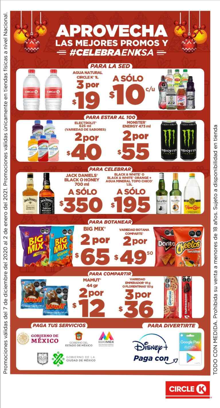 Folleto de ofertas Circle K Diciembre 2020