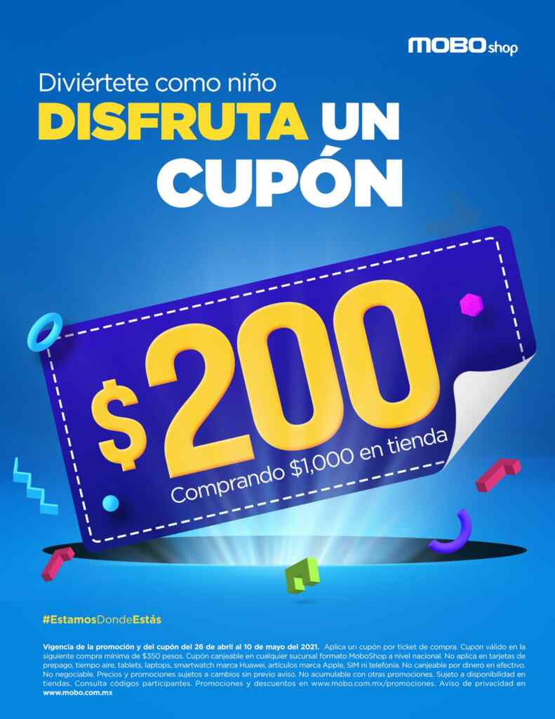 Cupón $200 de descuento en compras de $1,000 o más en Mobo