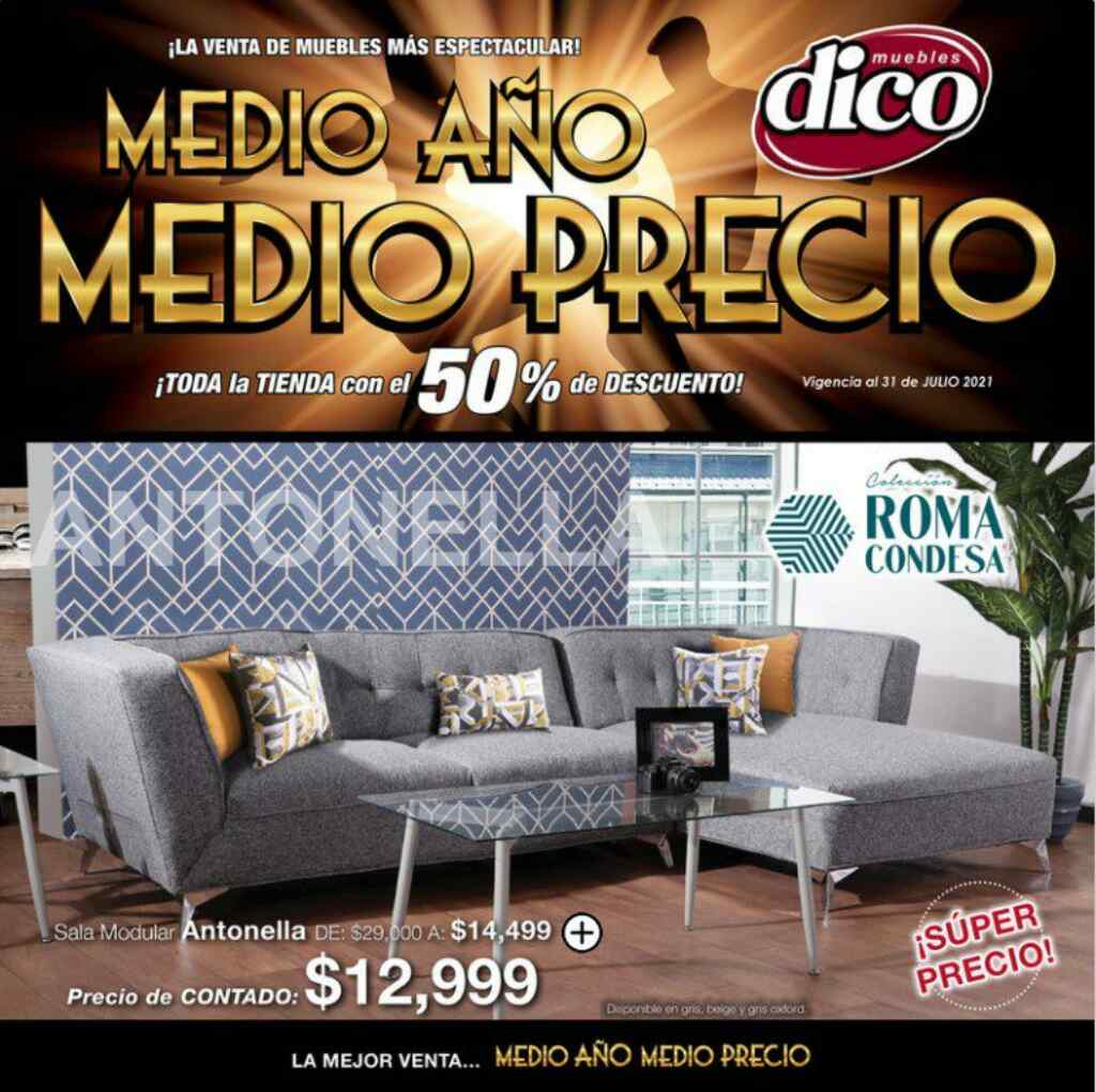 Catálogo muebles Dico Medio Año Medio Precio julio 2021