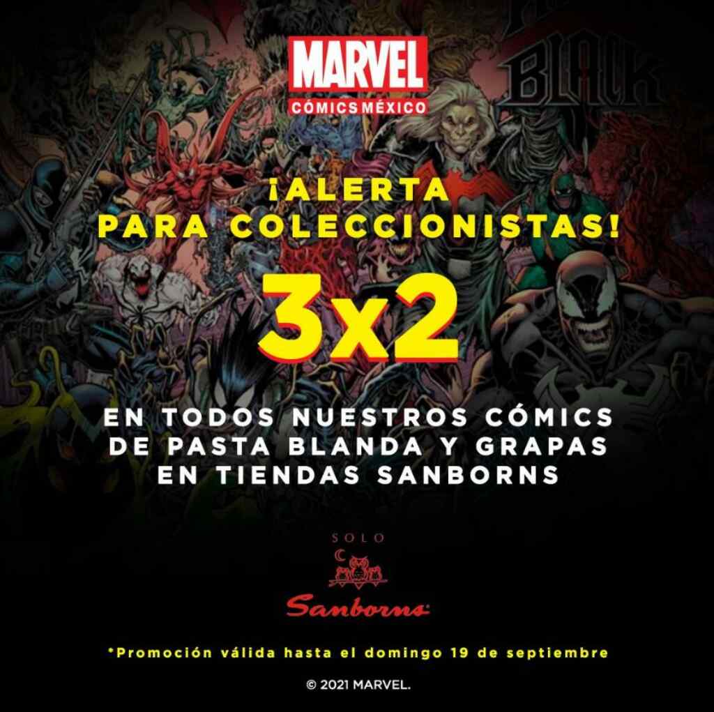 3x2 en comics de Marvel y DC este fin de semana en Sanborns