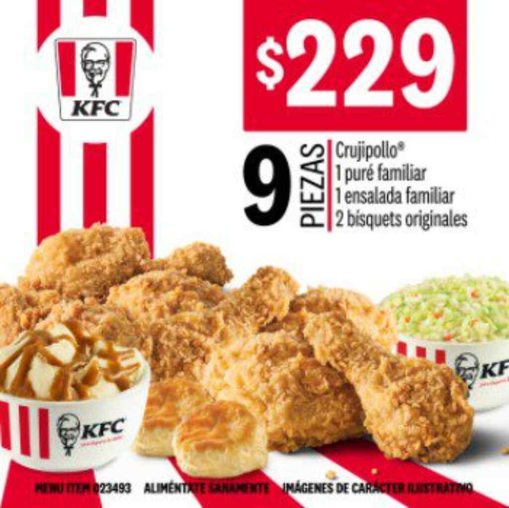 Cupones KFC 2022 en paquetes de 8, 9 y 10 piezas