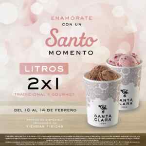 Promoci n Santa Clara San Valent n 2x1 En Litros De Helado Del 10 Al