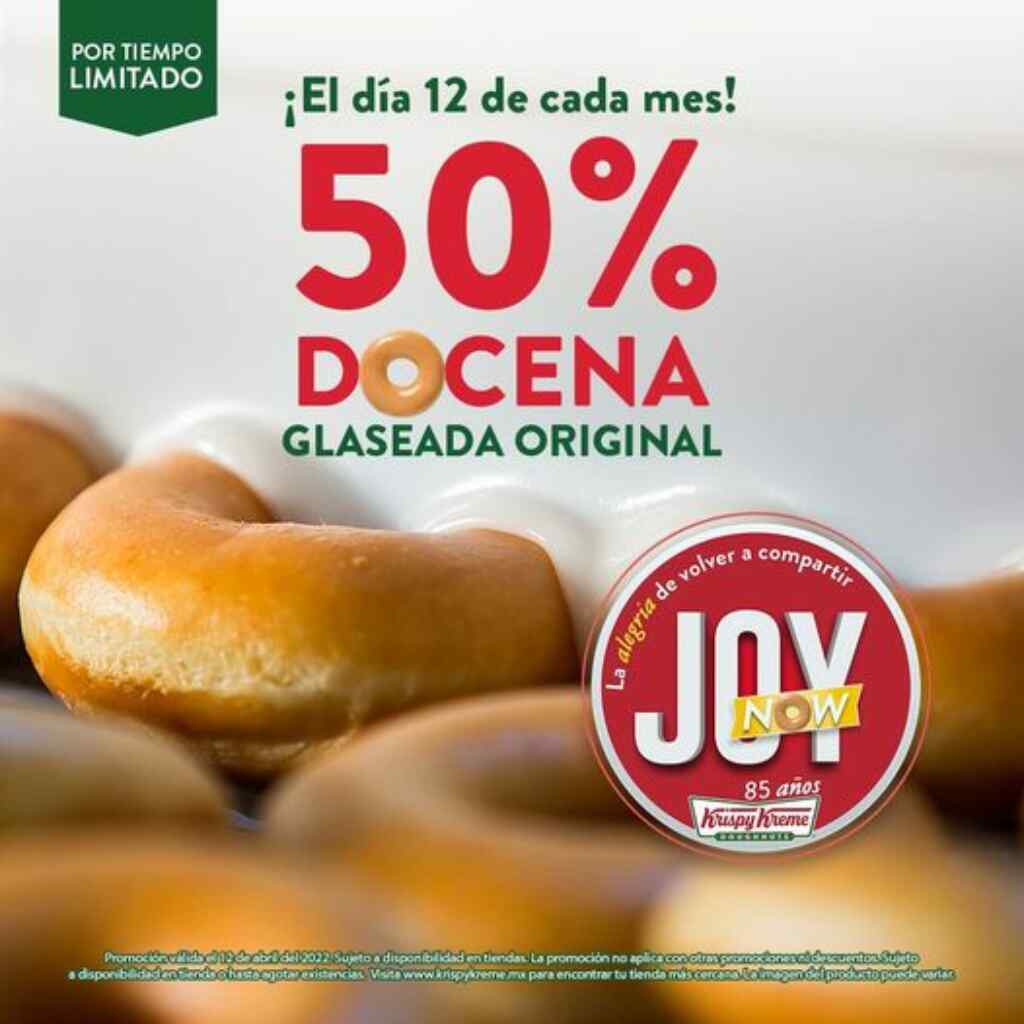 En Krispy Kreme docena glaseada original a mitad de precio y bebidas al ...