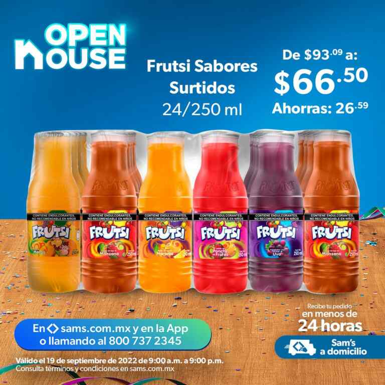 Últimas Horas Extraordinarias Sam's Club 19 de septiembre: Frutsi ...