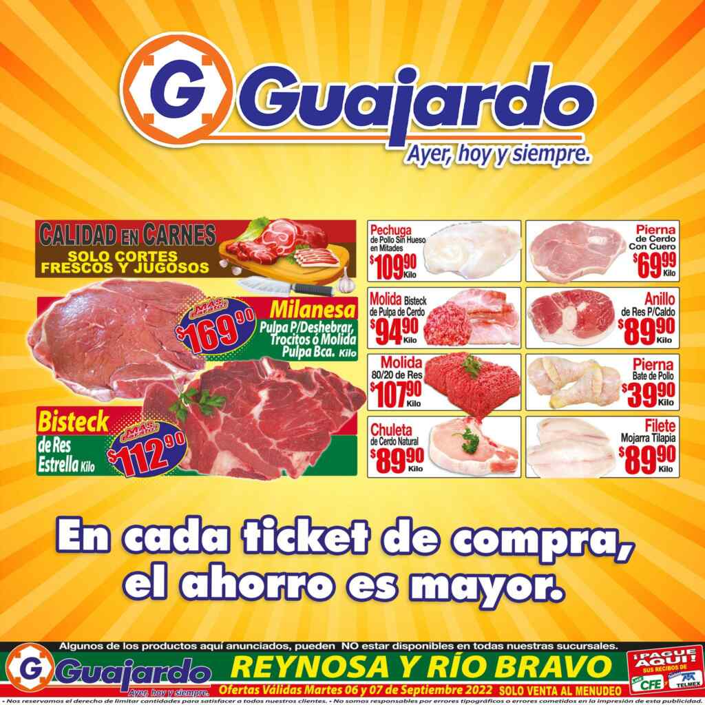 Ofertas Súper Guajardo frutas y verduras 6 y 7 de septiembre