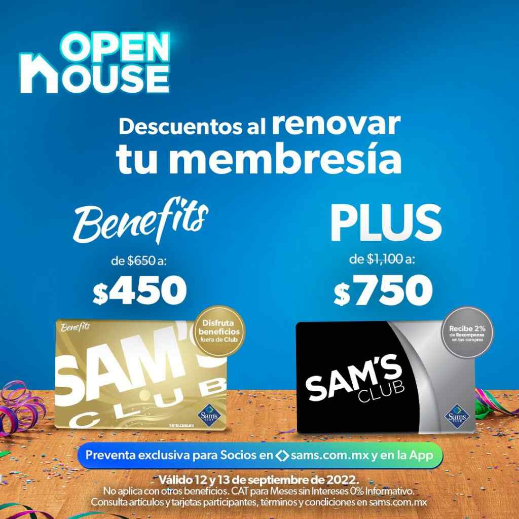 Ofertas Sams Club Preventa Open House 2022: 15% en despensa, 11x10 en ...