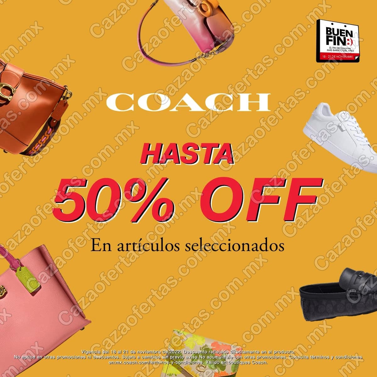 Coach Buen Fin 2022: hasta 50% de descuento Coach Buen Fin 2022: hasta 50% de descuento