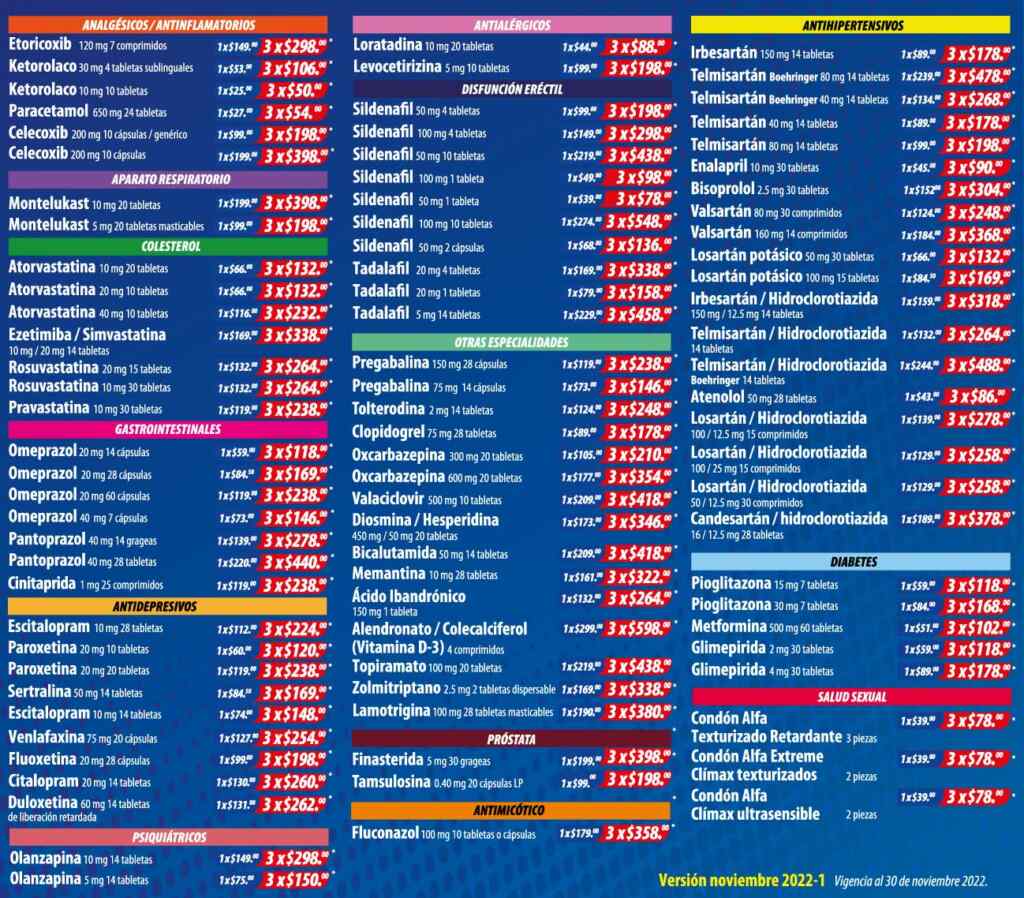Farmacias Similares Ofertón del Dr Simi Noviembre 2022: 3x2 en ...