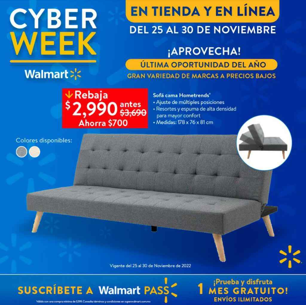 Ofertas destacadas Último Día Cyber Week Walmart: Sofá cama a sólo ...