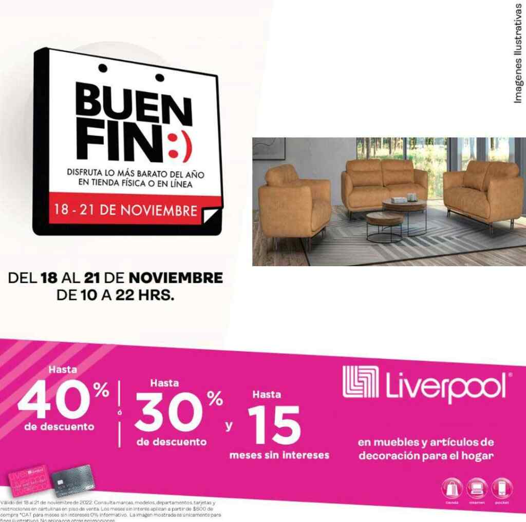 Liverpool Buen Fin 2022 promociones por departamento del 18 al 21 de ...