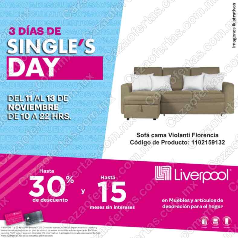 Liverpool Singles Day 2022 promociones y descuentos por departamento