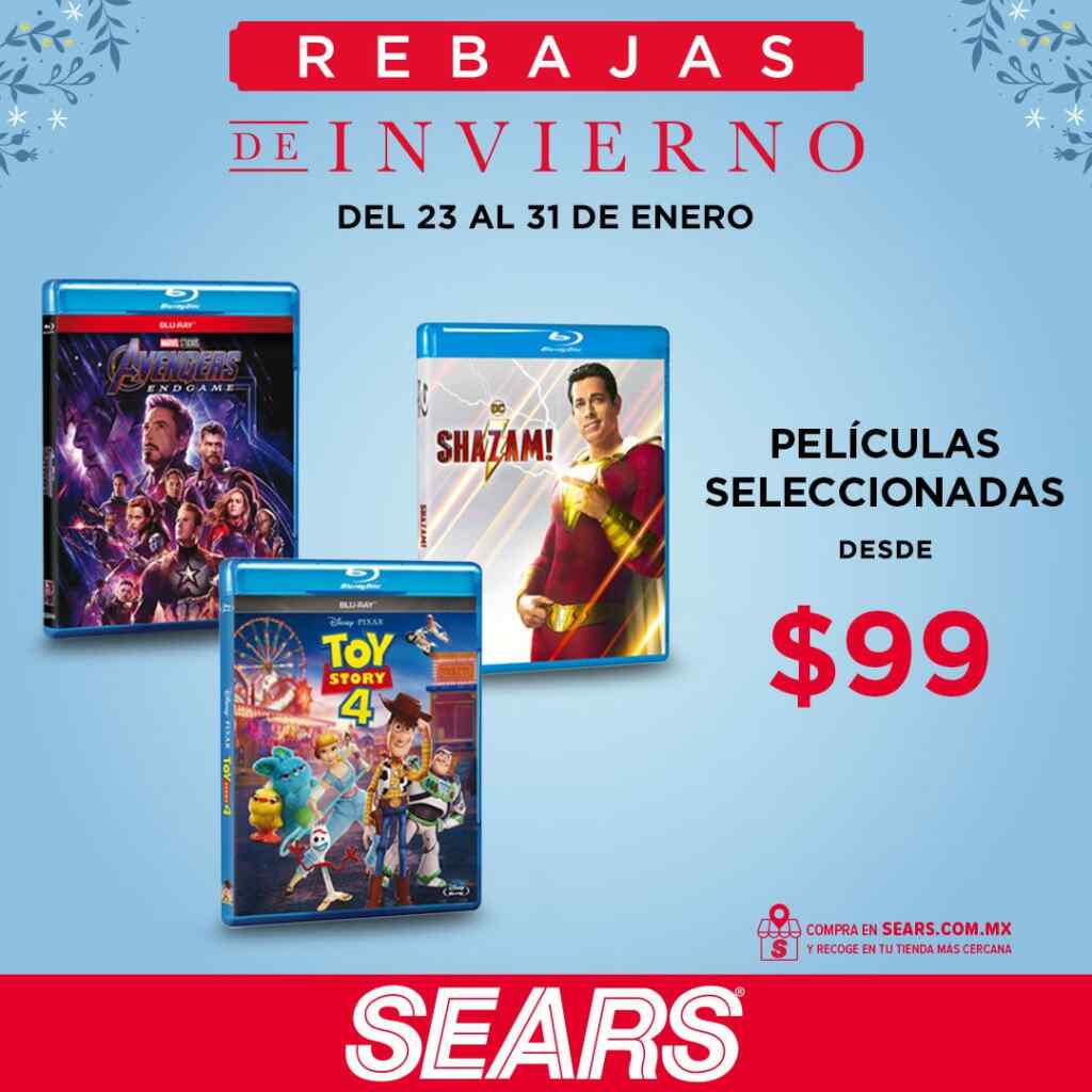 Blu-rays desde $49 en la tienda en línea de Sears