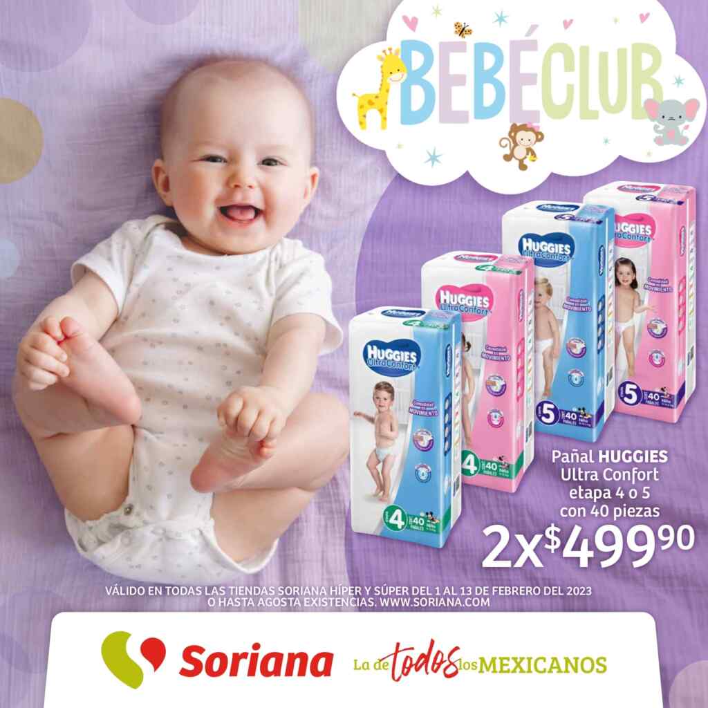Soriana Folleto Bebé Club al 13 de febrero 2023