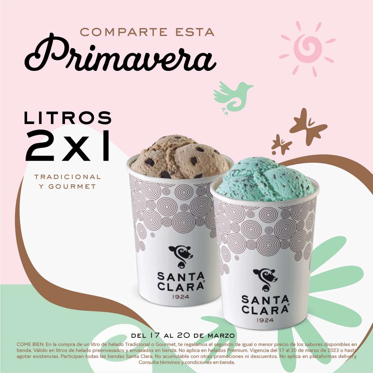 Promoci n De Primavera Santa Clara 2x1 En Litros De Helado Del 17 Al