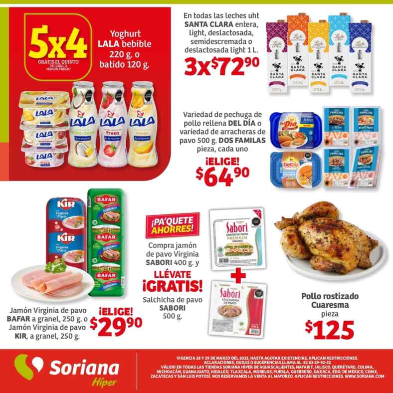 Ofertas Soriana Martes y Miércoles del Campo 28 y 29 de marzo 2023