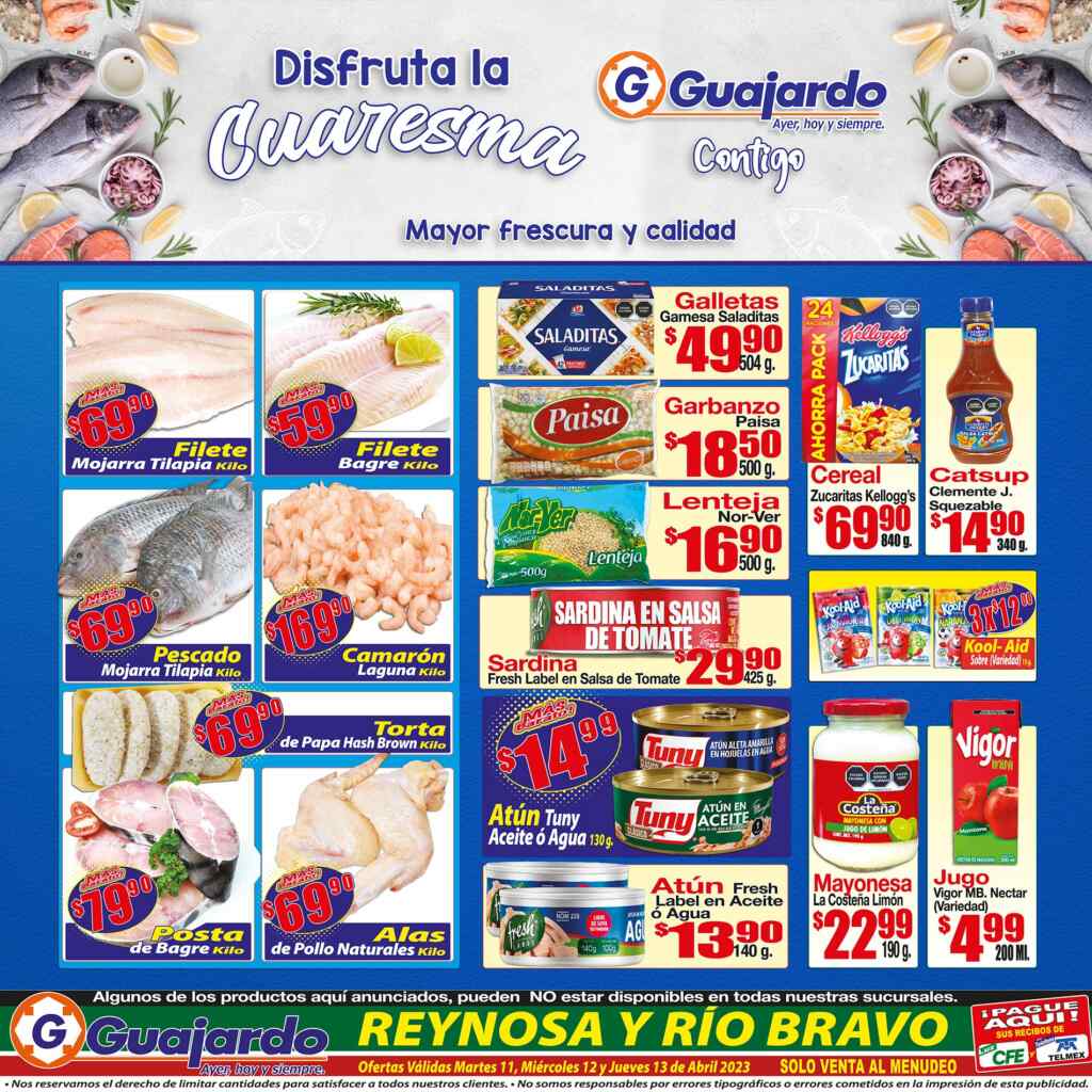 Ofertas Súper Guajardo frutas y verduras 11 y 12 de abril