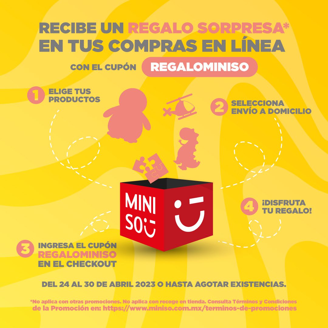 Regalo Sorpresa Con Tus Compras En Miniso En L nea Hasta El 30 De Abril