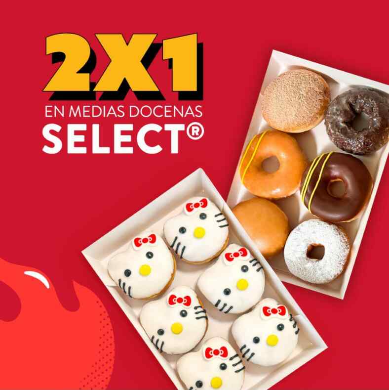 Krispy Kreme Hot Sale 2023: 2x1 en medias docenas y 30% en docenas select