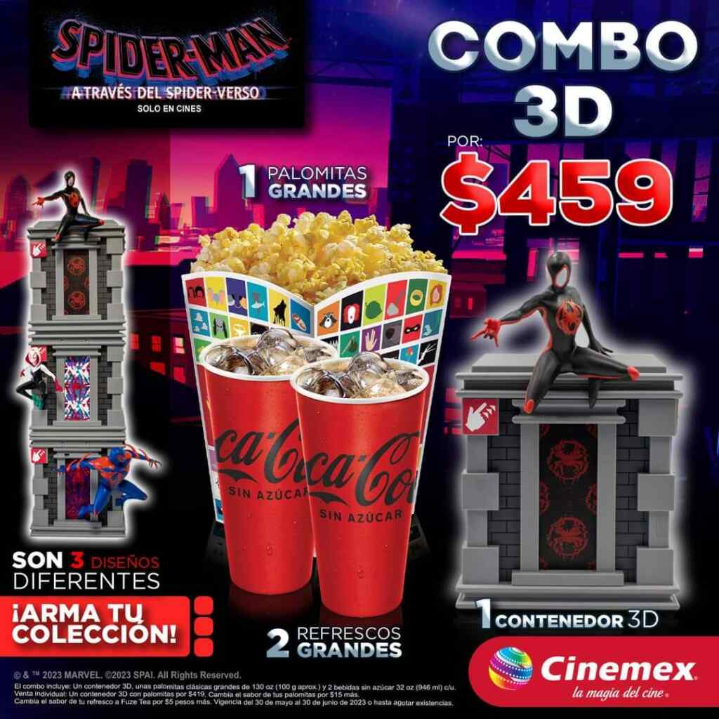 Combo Cinemex Spider-Man a través del Spider-Verso: Precios y fotos del ...