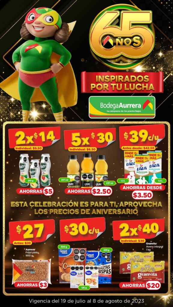 Folleto Bodega Aurrera Despensa Quincenal del 19 de julio al 8 de agosto 2023