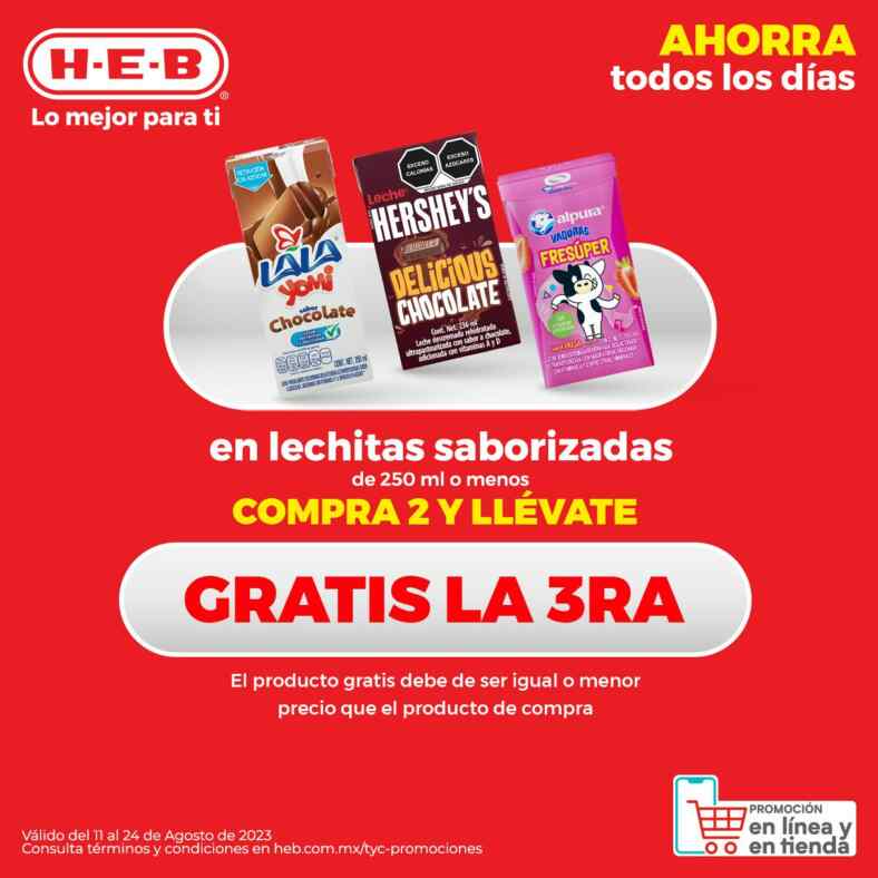 Ofertas HEB con 2x1, 3x2, productos Gratis y más hasta el 24 de agosto 2023