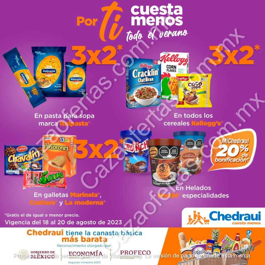 Ofertas Chedraui Cuesta Menos fin de semana 18 al 21 de agosto 2023
