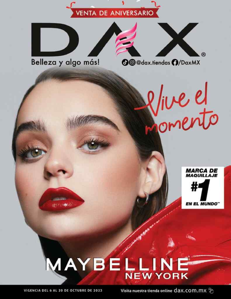 Venta de Aniversario Dax Belleza y algo más del 6 al 20 de octubre 2023