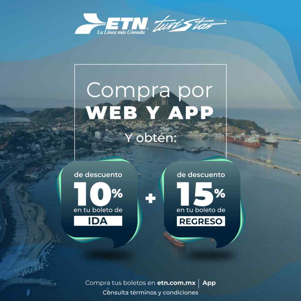 10% + 15% de descuento en autobuses ETN al comprar por web o app