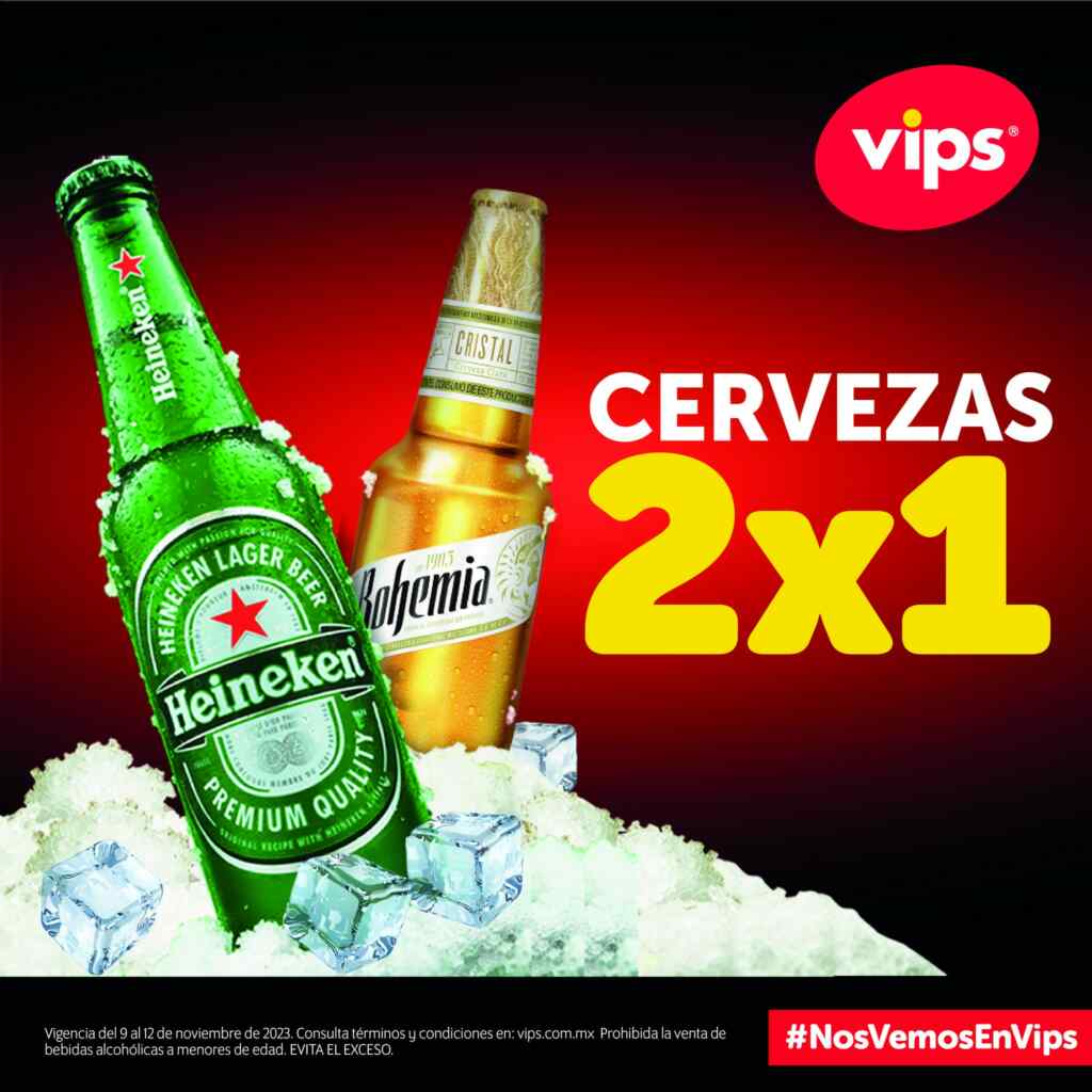 2x1 en cervezas en Vips este viernes, sábado y domingo