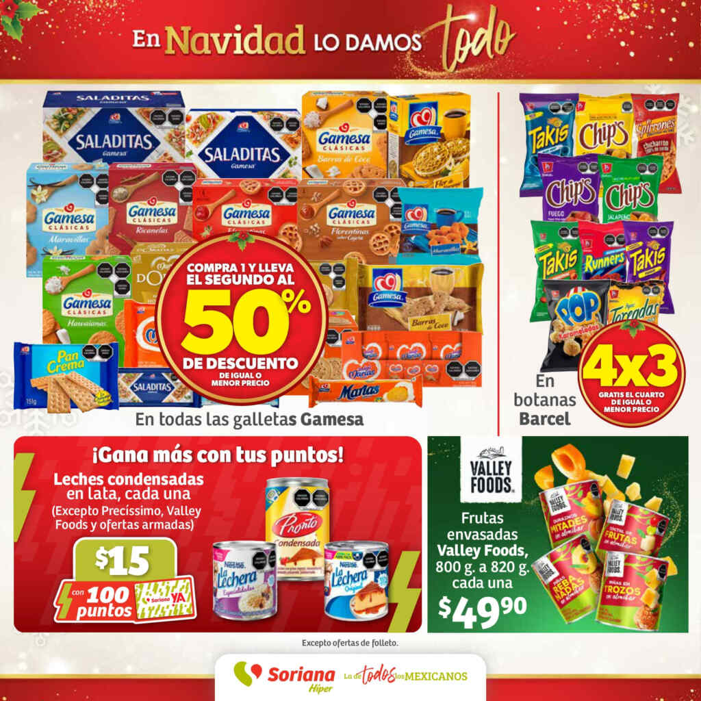 Folleto Soriana fin de semana 21 al 25 de diciembre 2023