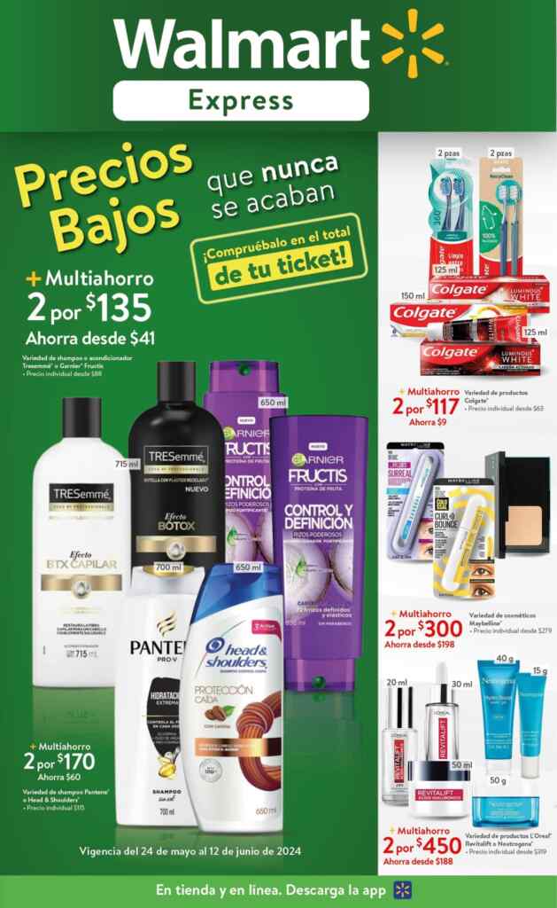 Folleto Walmart Express Precios Bajos al 12 de junio 2024