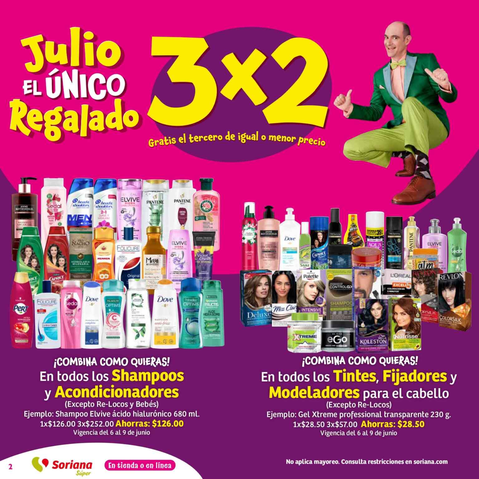 Folleto Julio Regalado 2024 en Soriana Súper con 3x2, 4x2 y más al 12 de junio