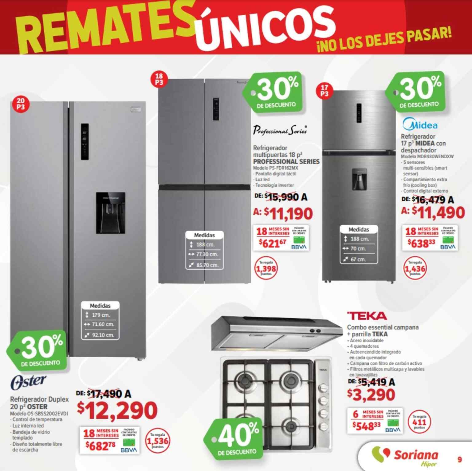 Folleto Remates Únicos Soriana: Hasta 70% de descuento