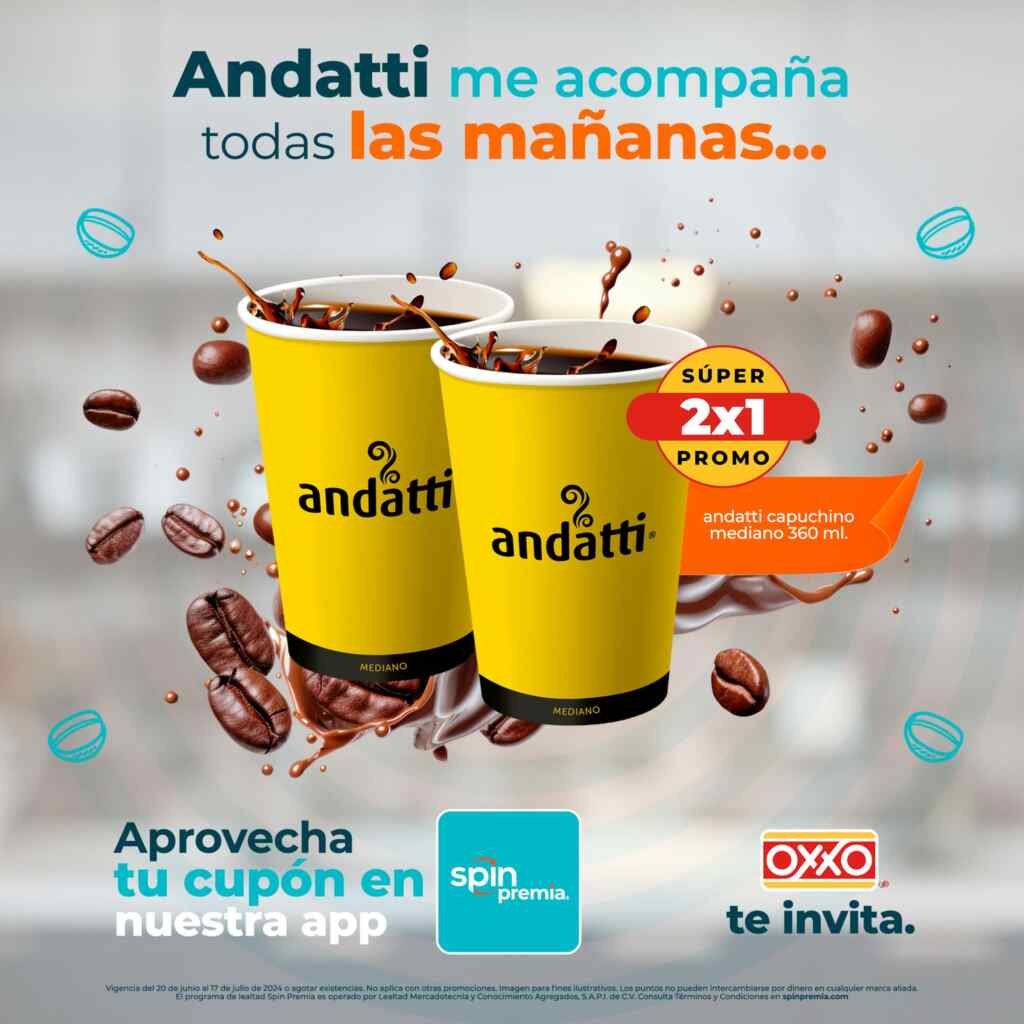 2x1 en Café Andatti con Cupón de la App Spin Premia