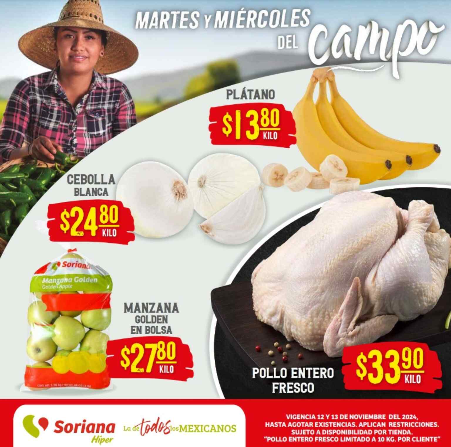 Martes y Miércoles del Campo Soriana 12 y 13 de noviembre: ofertas ...